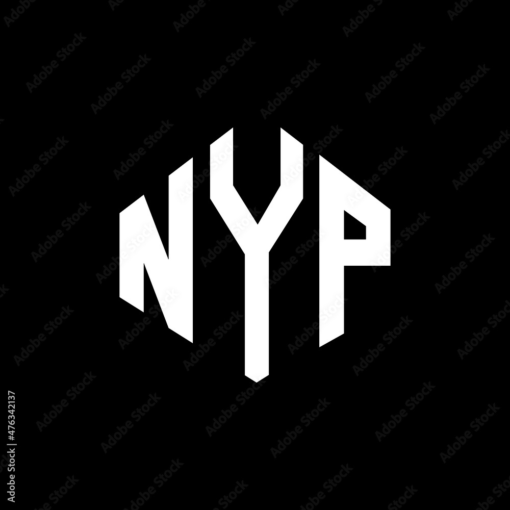 NYP letter logo design with polygon shape. NYP polygon and cube shape ...