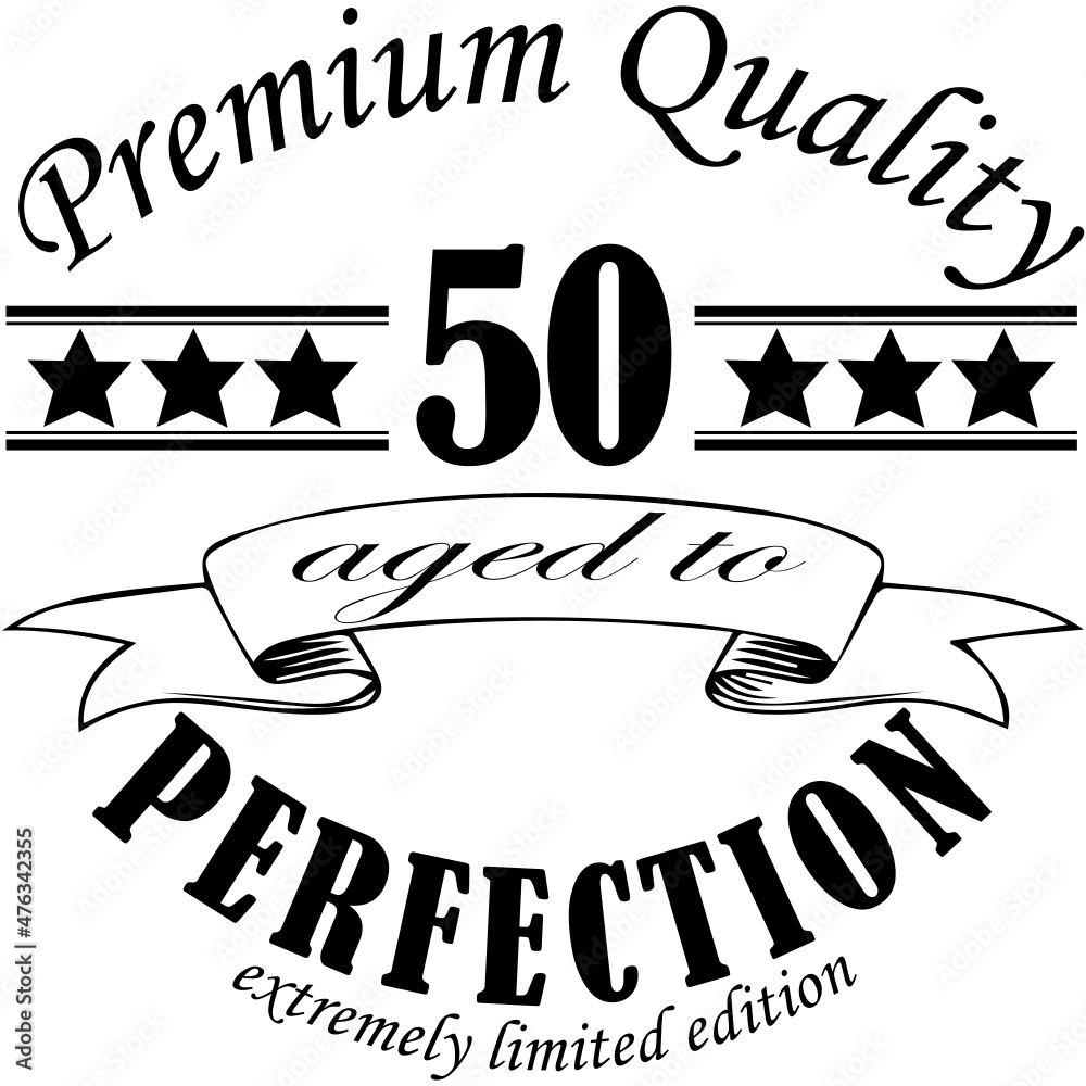 50th Birthday Card SVG Design Greeting Card SVG Stock Vector Adobe Stock