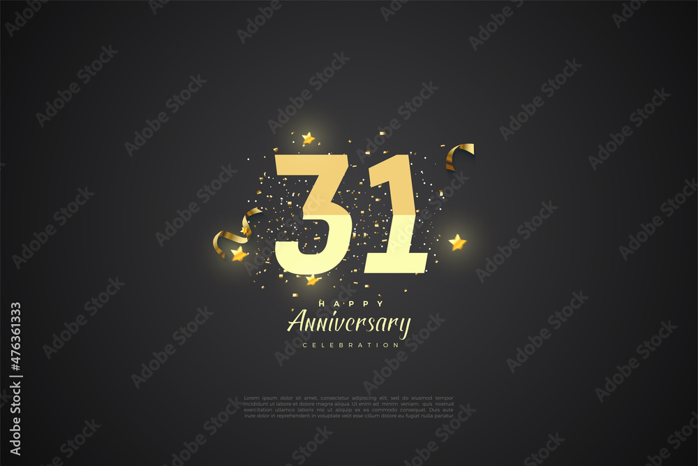31st anniversary background illustration. Stock Vector | Adobe Stock