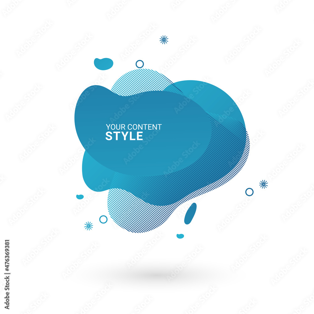 BLUE gradient color infographi abstract Objects and curved Gradient ...