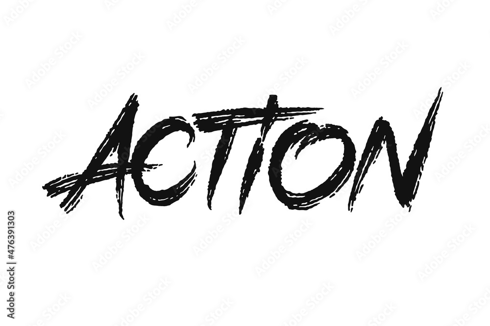 Action vector lettering Stock Vector | Adobe Stock