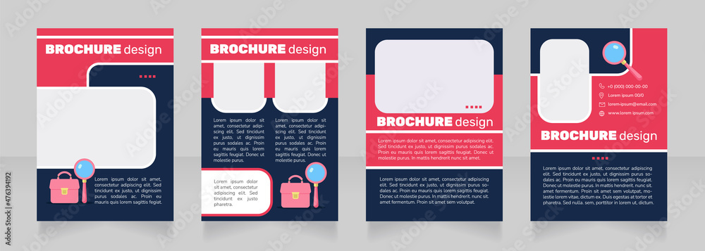 Vecteur Stock Corporate social responsibility blank brochure design ...