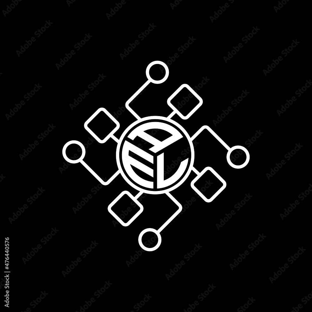 AEL letter logo design on black background. AEL circle letter logo ...