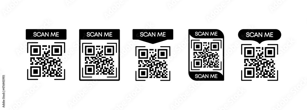 QR code scan for smartphone. QR code for mobile app and payment. Qr ...