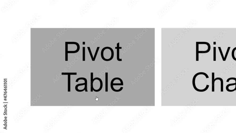 Cursor Slides Over and Clicks Pivot Table To Organize Spreadsheet ...