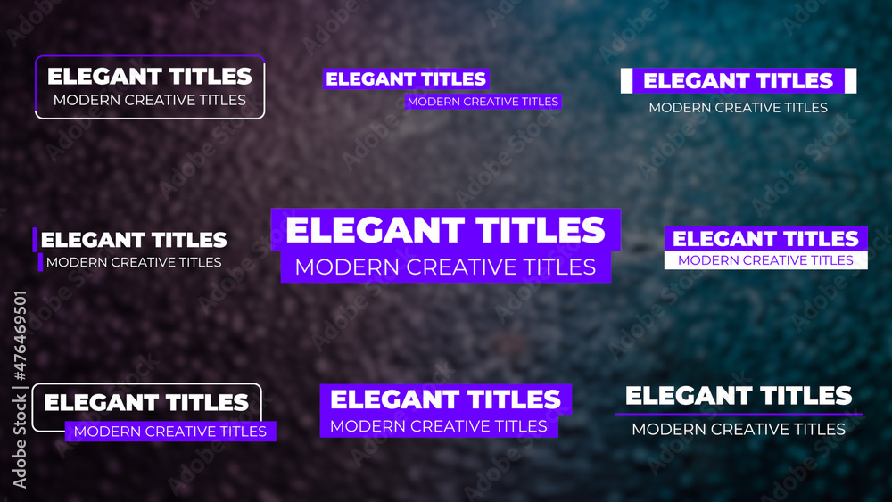 Modern Creative Elegant Titles Stock Template | Adobe Stock