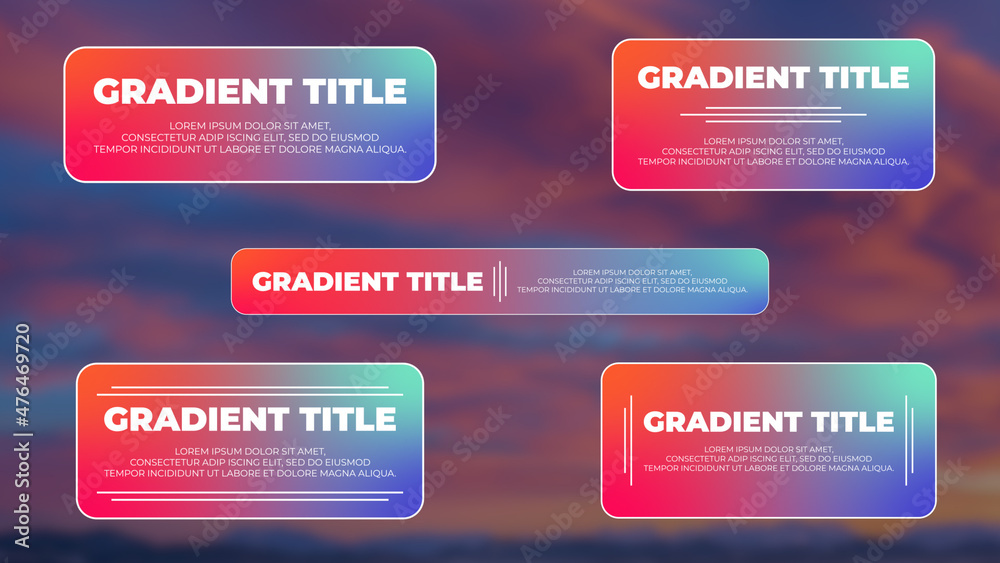 Modern Blurred Gradient Titles Stock Template | Adobe Stock