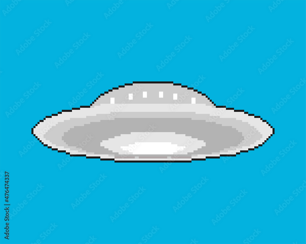 UFO pixel art. pixelated Flying Saucer isolated. 8 bit unknown flying ... UFO pixel art. pixelated Flying Saucer isolated. 8 bit unknown flying ...