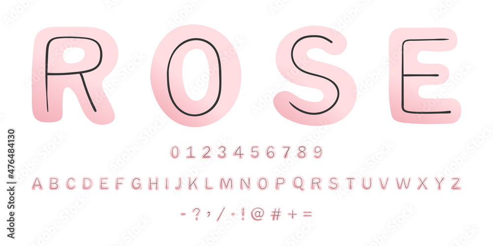 Rosy font. Works well in large to medium sizes. Hand drawn font. Unique ...