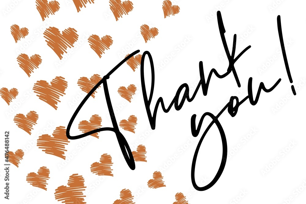 Thank You Card. Hand Written Lettering for Title, Heading, Photo ...