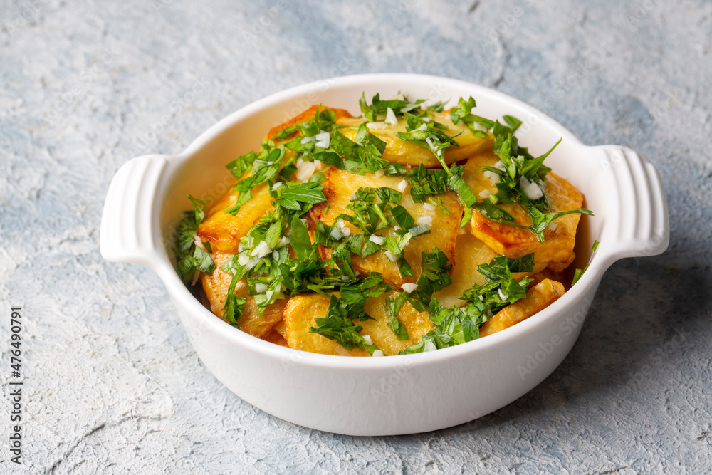 Traditional delicious Turkish food, Village style sour french fries ...