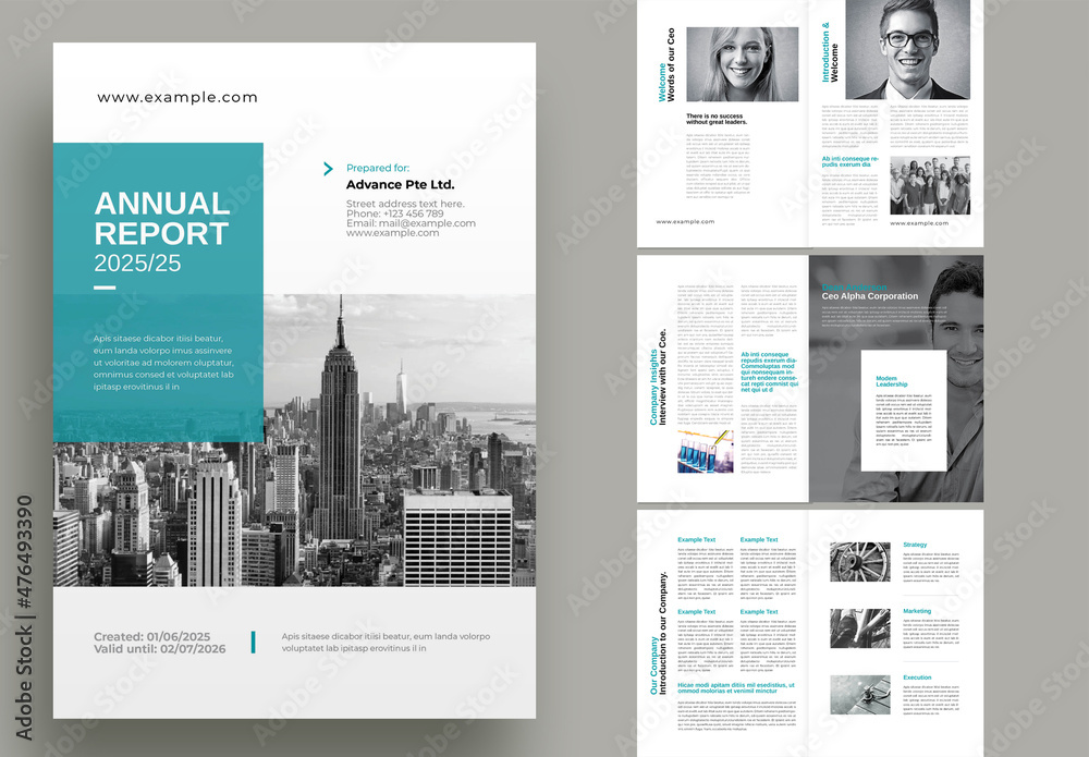 Annual Report Layout Stock Template | Adobe Stock