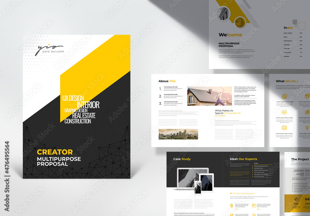 Simple Creative Project Proposal Stock Template | Adobe Stock