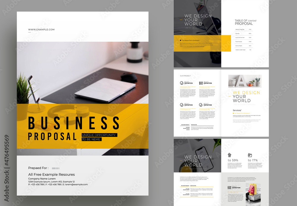 Business Proposal Layout Stock Template | Adobe Stock