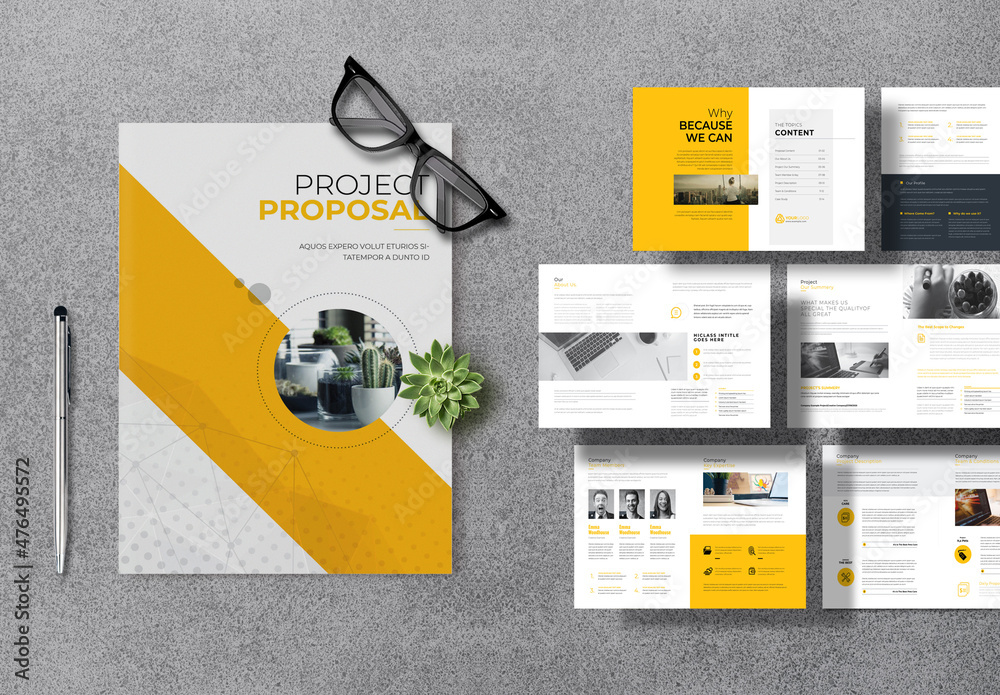 Creative Clean Project Proposal Stock Template | Adobe Stock
