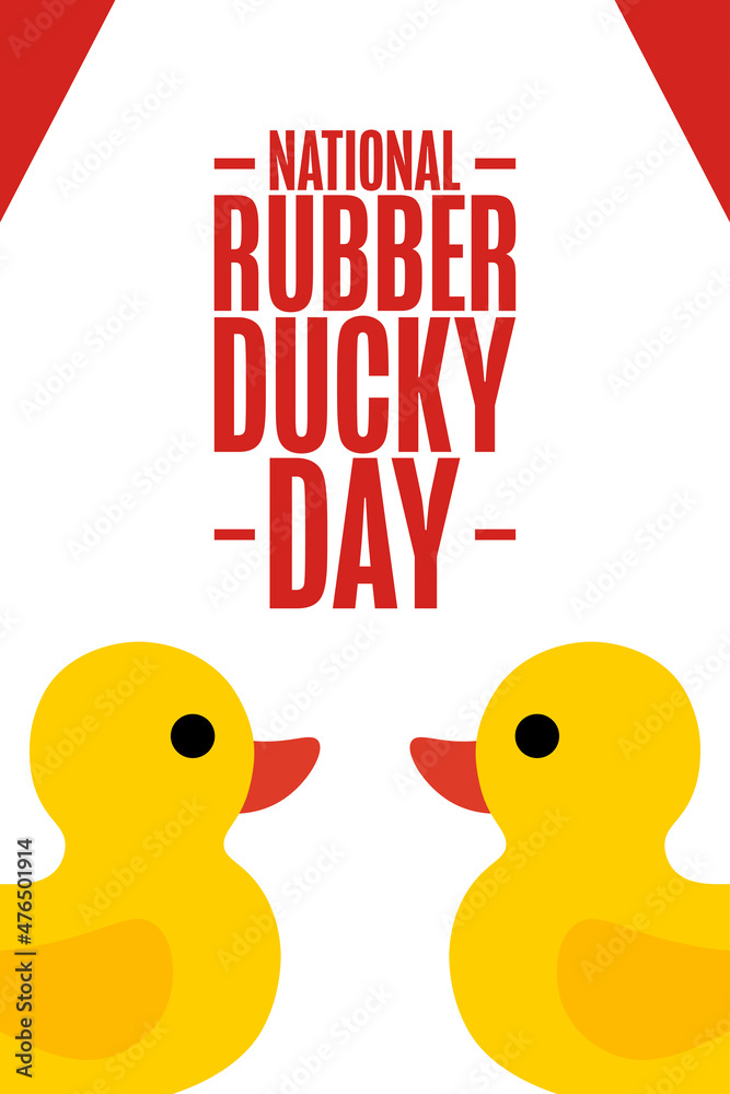 National Rubber Ducky Day. Holiday concept. Template for background ...