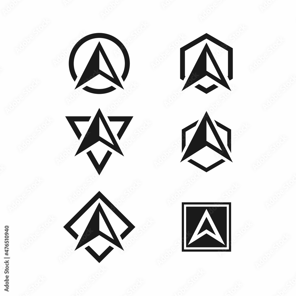 North arrow logo design inspiration Stock Vector | Adobe Stock