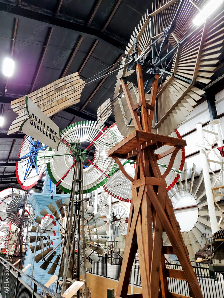 Vintage Windmills at the American Windmill Museum in Lubbock, Texas ...