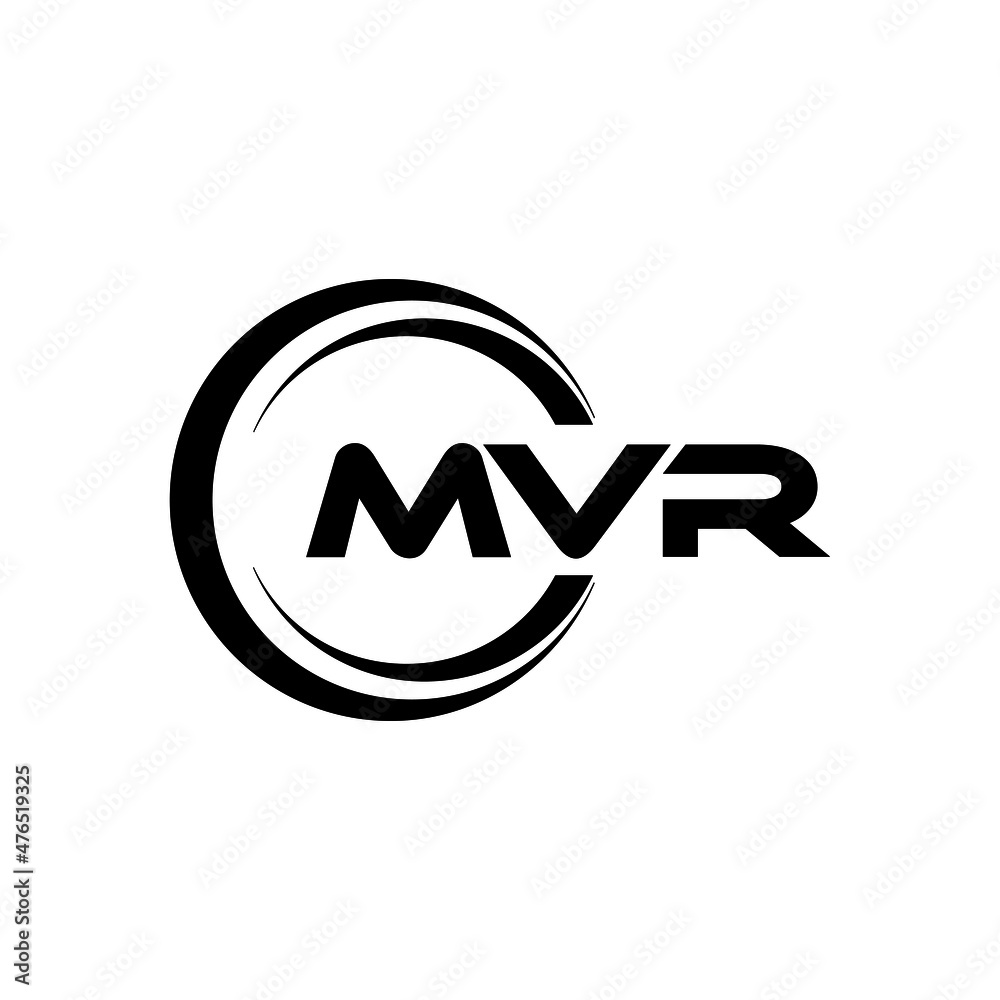 MVR letter logo design with white background in illustrator, vector ...
