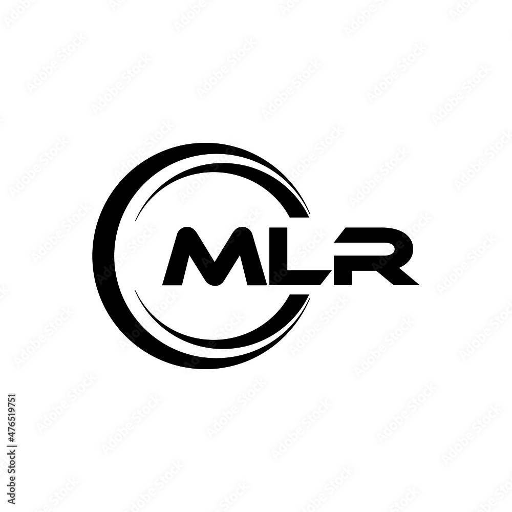 MLR letter logo design with white background in illustrator, vector ...
