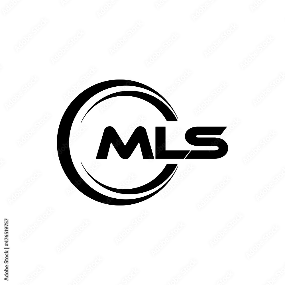 MLS letter logo design with white background in illustrator, vector ...