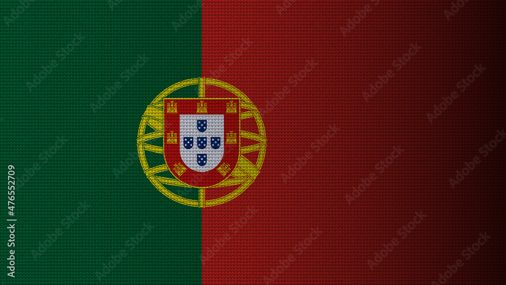 The national flag of Portugal. The Portuguese red and green bands ...