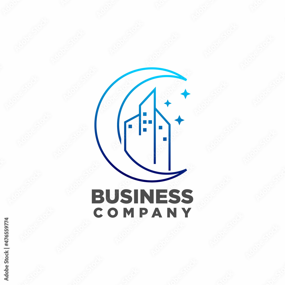 home stay logo design, hotel and villa logo concept, construction and ...