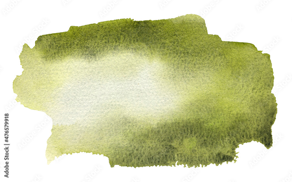 Abstract green watercolor background. Hand drawn watercolor background ...