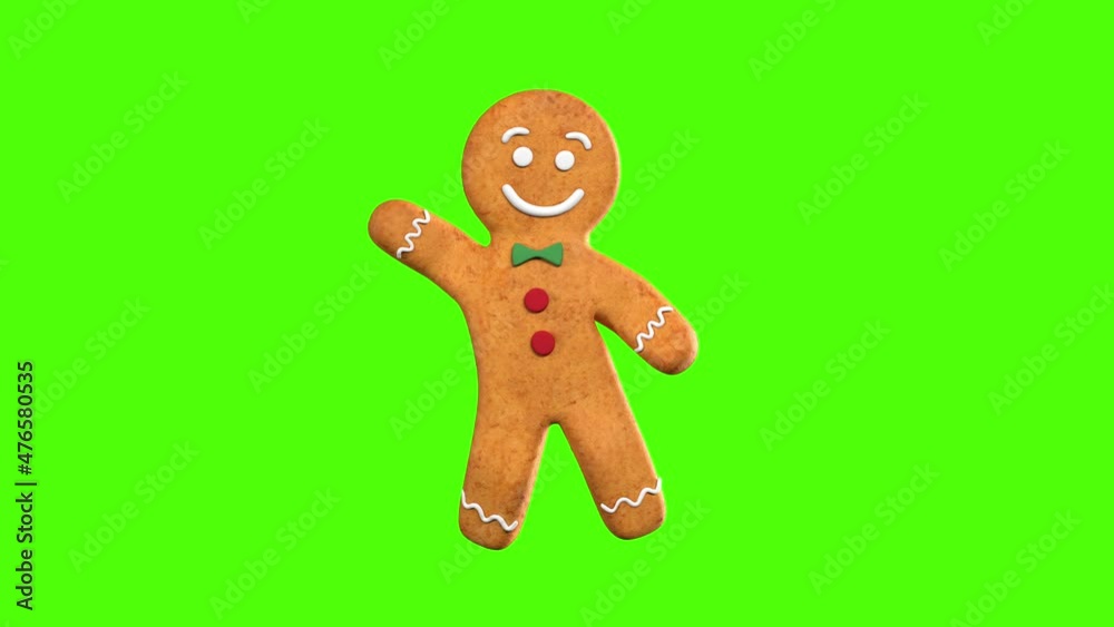 Vidéo Stock Gingerbread man Dancer 3D animation of funny, hot and sweet ...