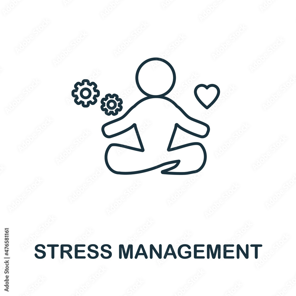 Stress Management icon. Line element from company management collection ...