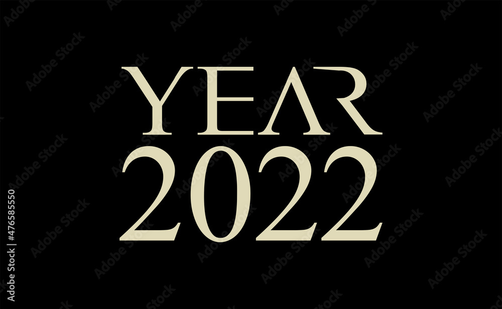 Happy New Year 2022 Wishing Celebration Simple Script Text Lettering ...