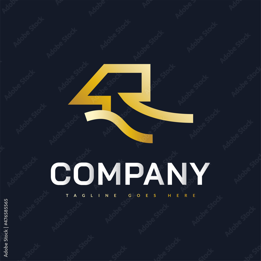 Abstract and Elegant Letter R Logo Design. R Logo or Symbol for ...