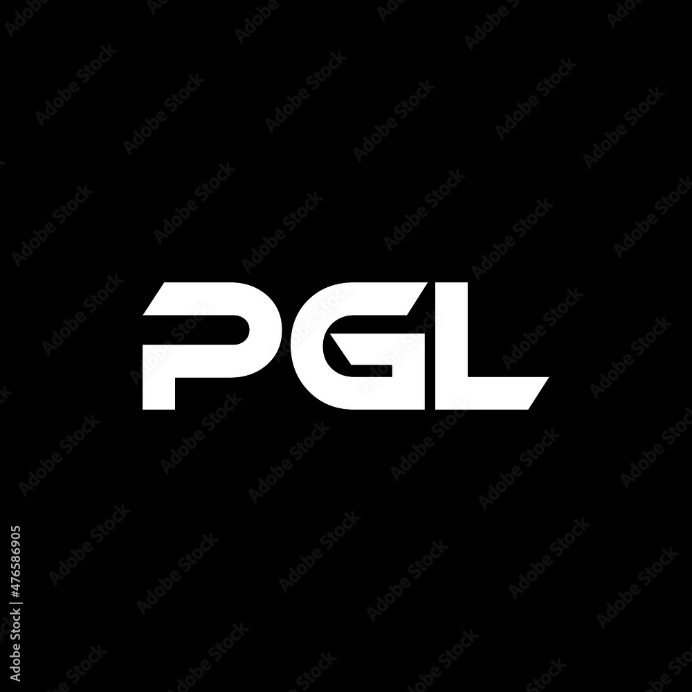 PGL letter logo design with black background in illustrator, vector ...