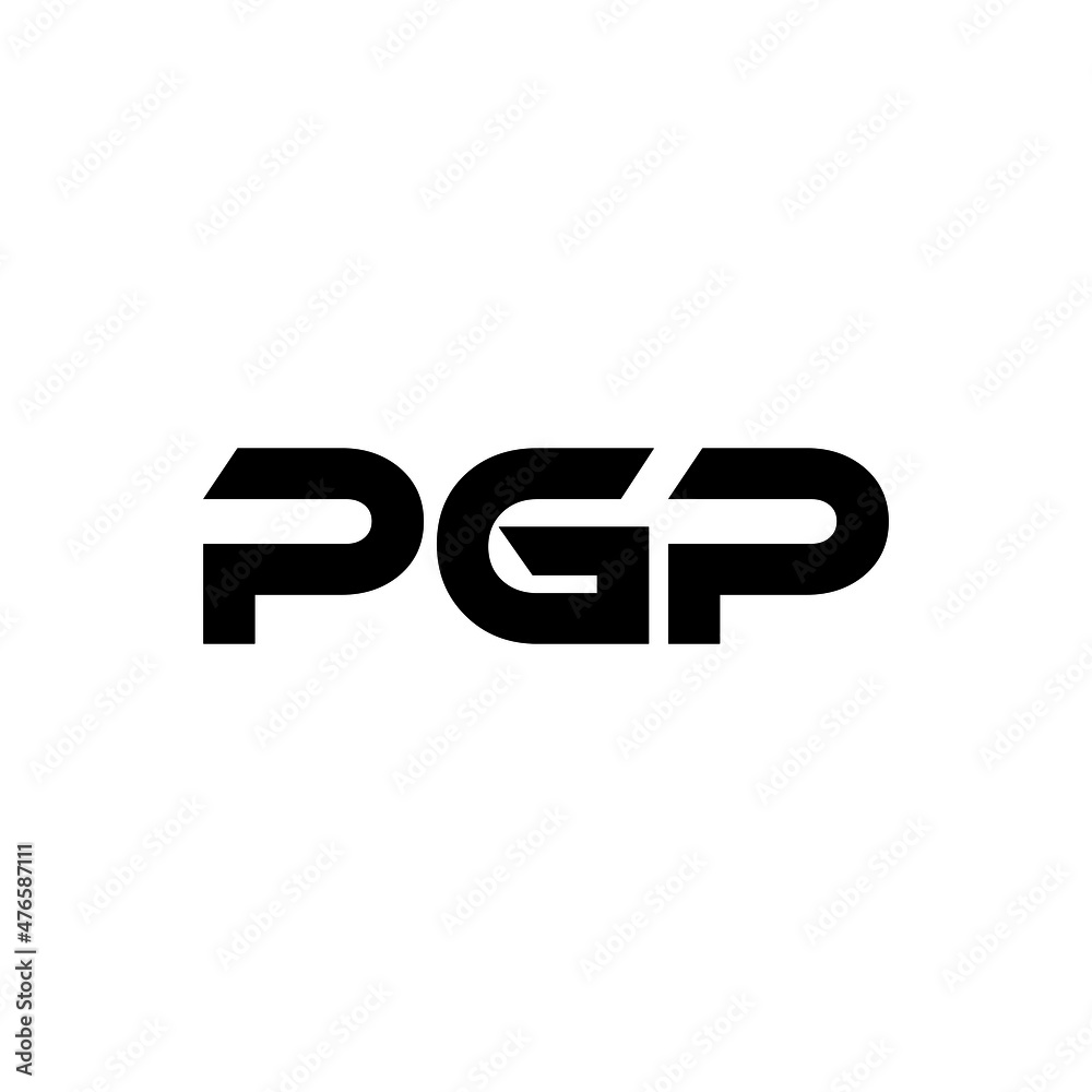 PGP letter logo design with white background in illustrator, vector ...