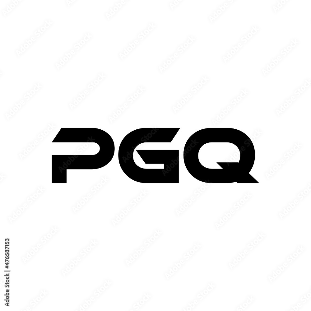 PGQ letter logo design with white background in illustrator, vector ...