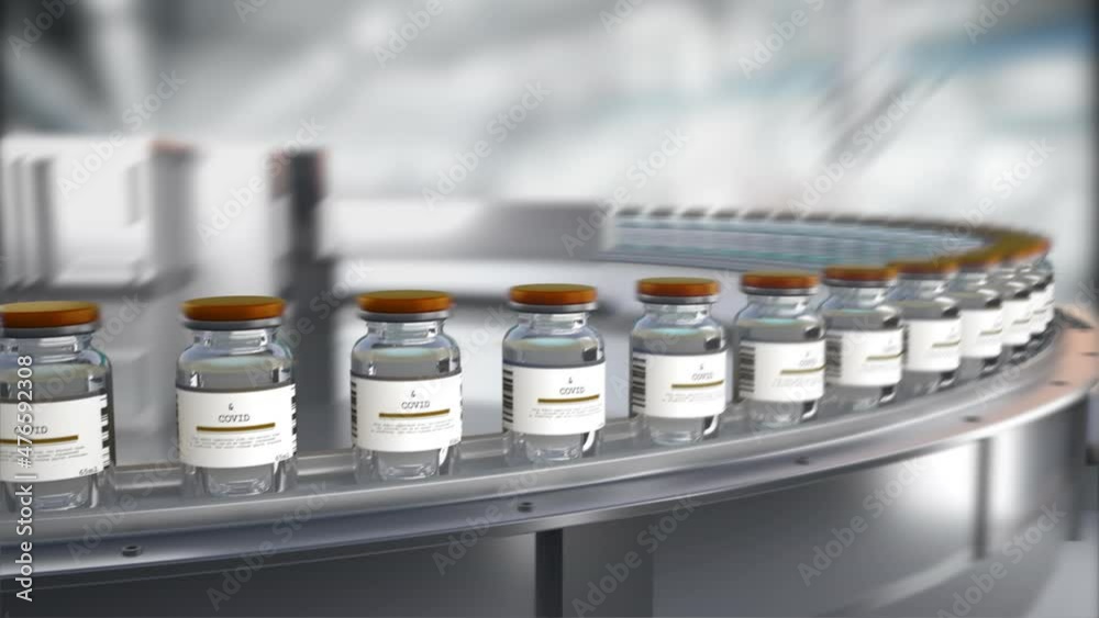 Mass production of coronavirus covid-19 vaccine. Manufacturing the ...