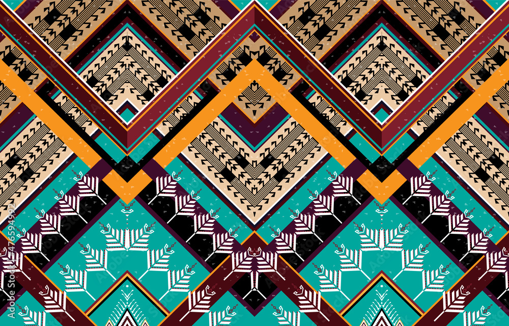 Tribal vector ornament. Seamless African pattern. Ethnic carpet with ...