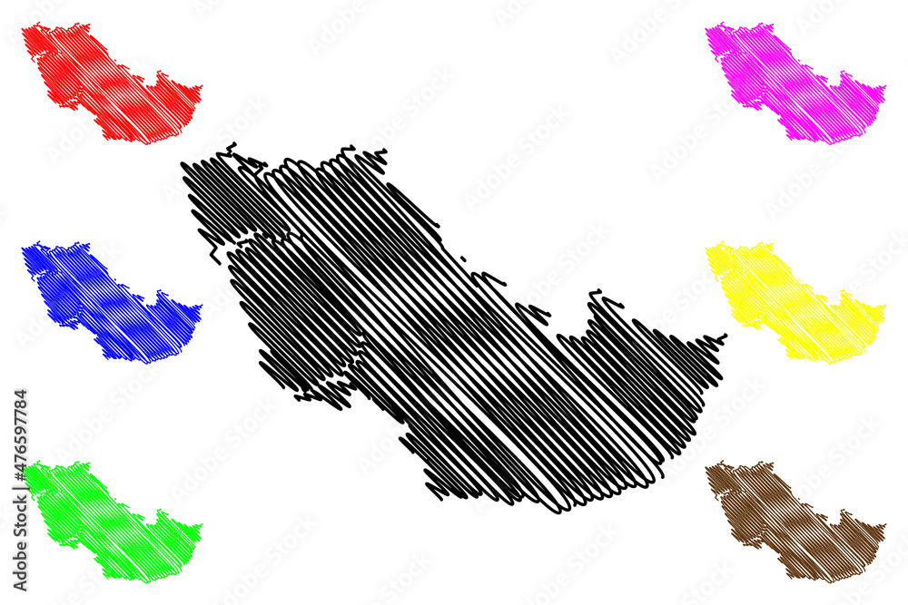 Navsari district (Gujarat State, Republic of India) map vector ...