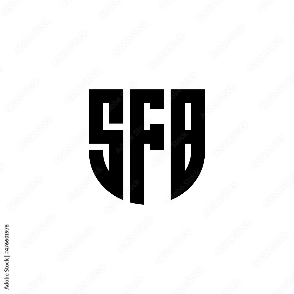 SFB letter logo design with white background in illustrator, vector ...