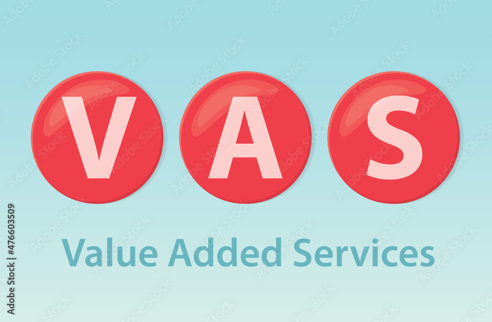 VAS Value Added Services concept - vector illustration Stock Vector ...