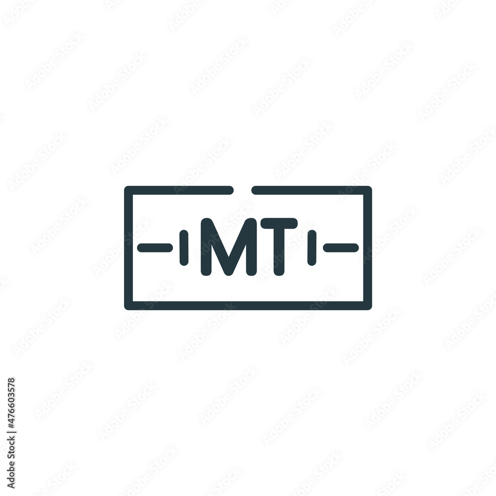 mozambican metical thin line icon. simple, rich linear icons from africa concept isolated ...