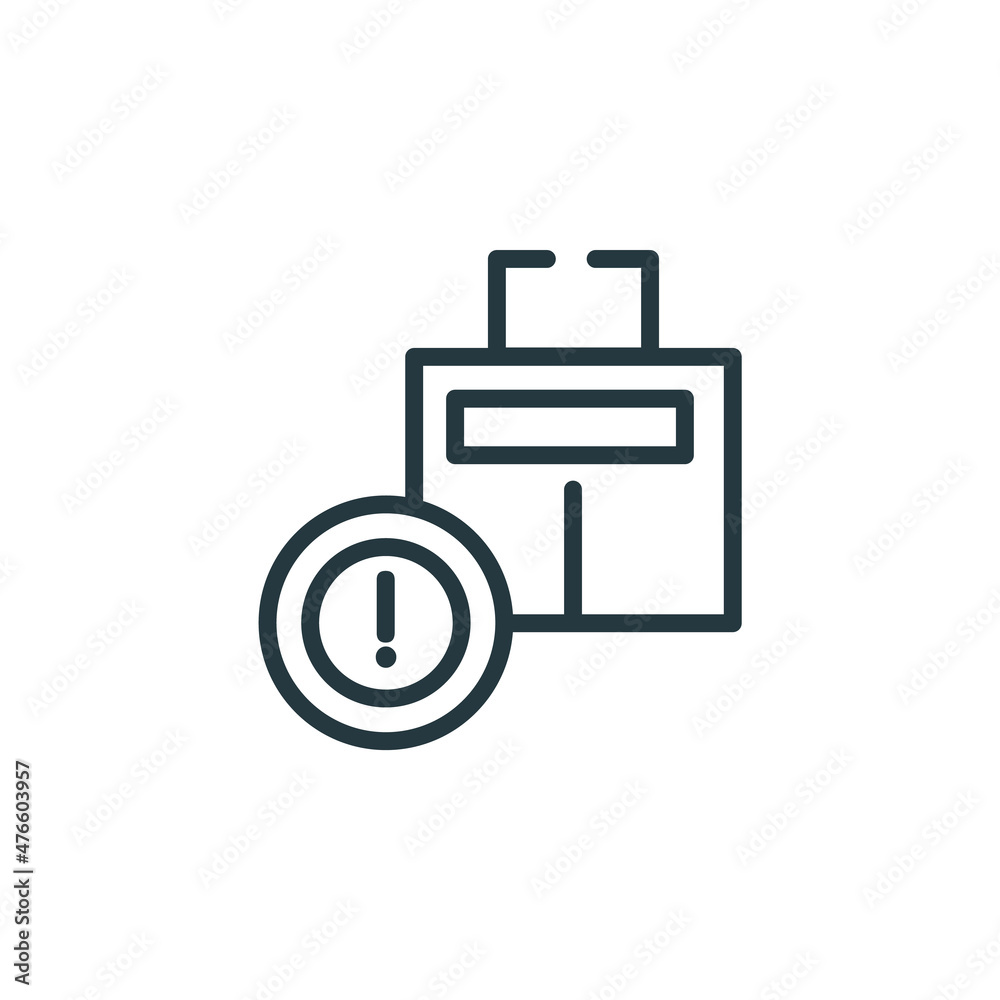 luggage inspection thin line icon. security, check linear icons from ...