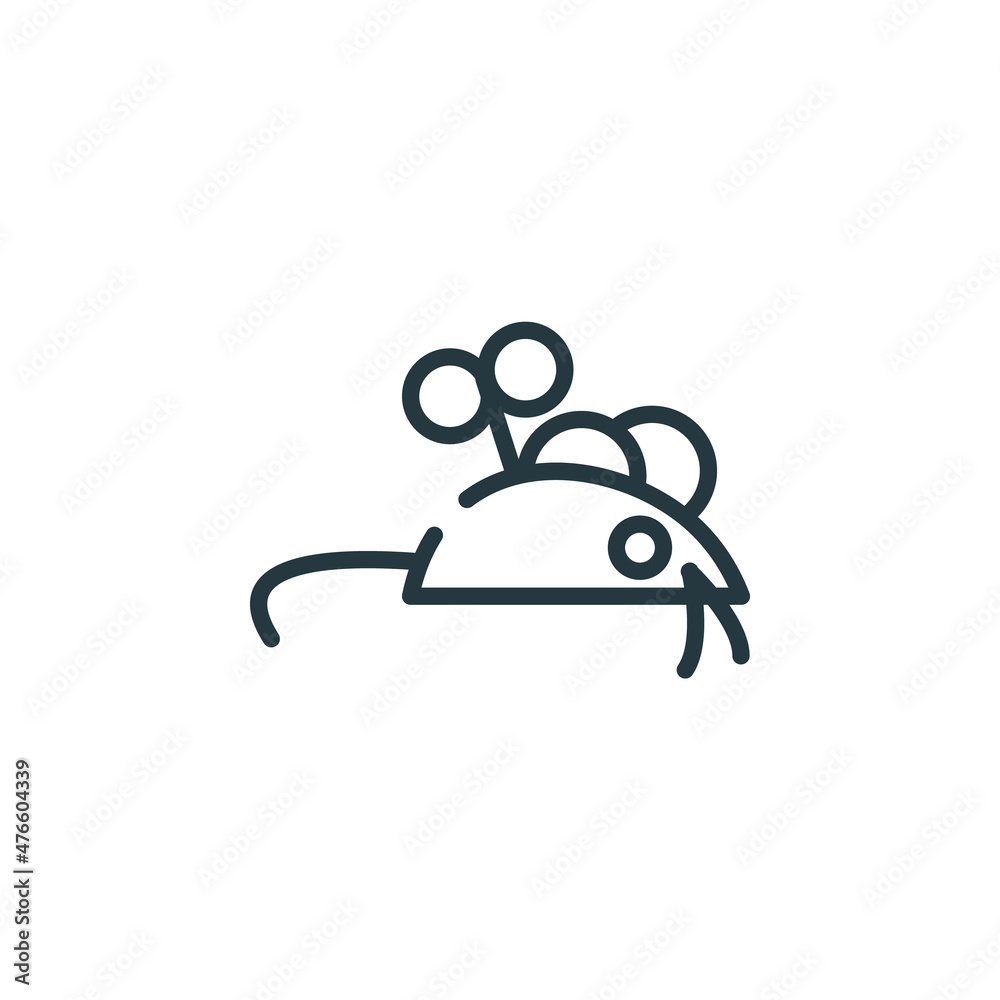 mouse toy thin line icon. toy, mammal linear icons from pet shop fill ...