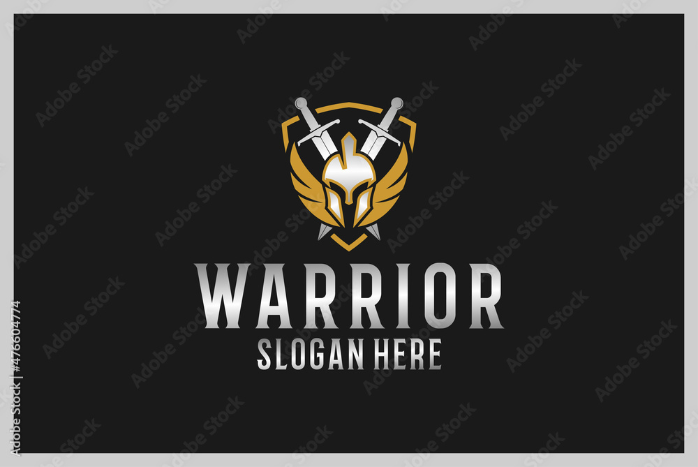 warrior logo Stock Vector | Adobe Stock