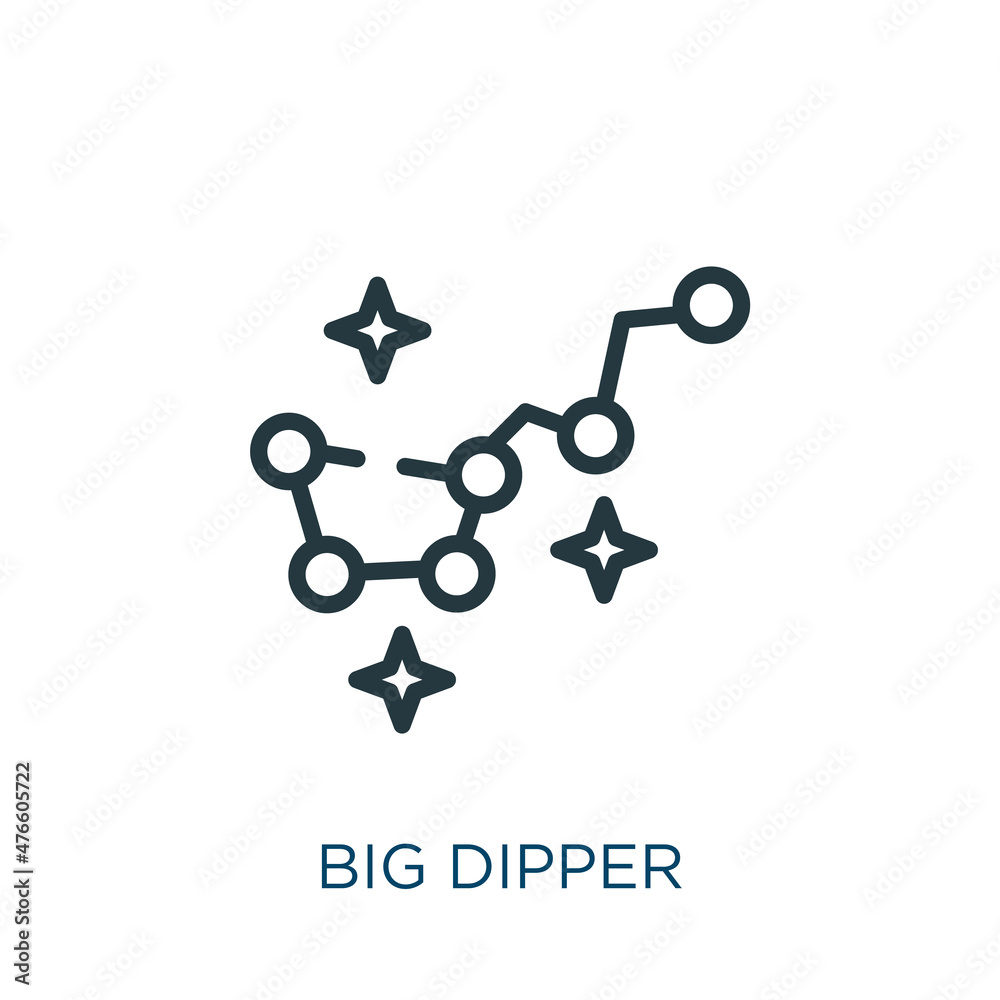 big dipper thin line icon. constellation, astronomy linear icons from ...
