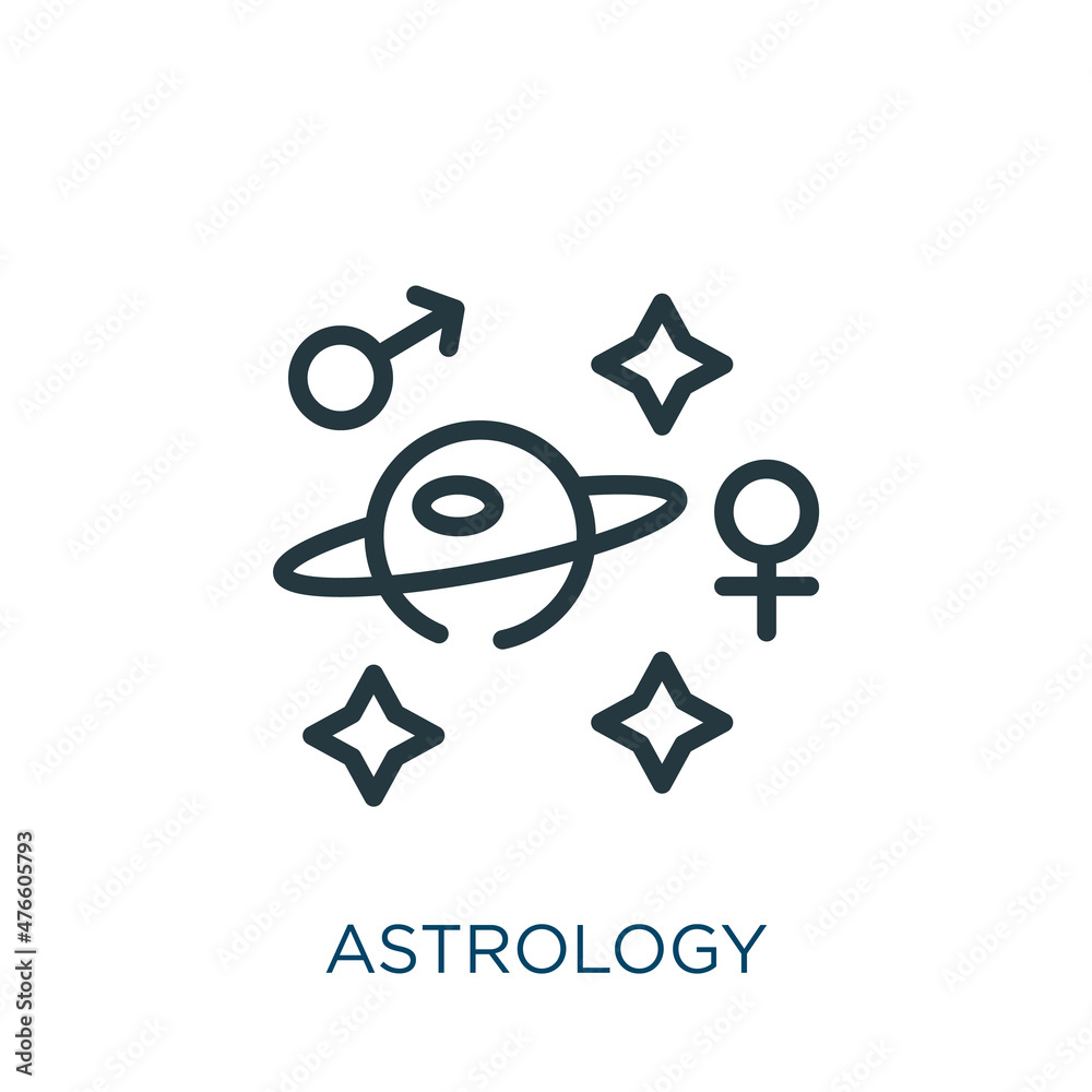 astrology thin line icon. astronomy, space linear icons from astronomy ...