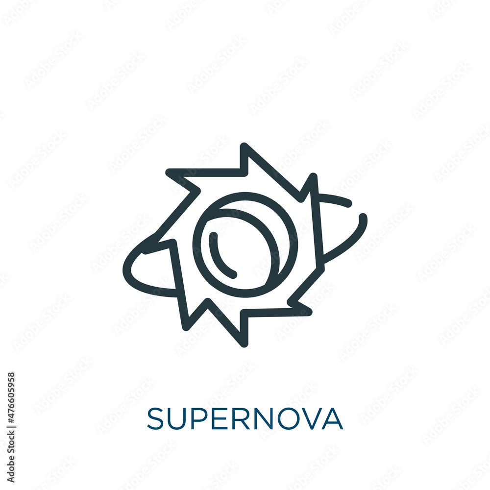 supernova thin line icon. universe, astronomy linear icons from ...
