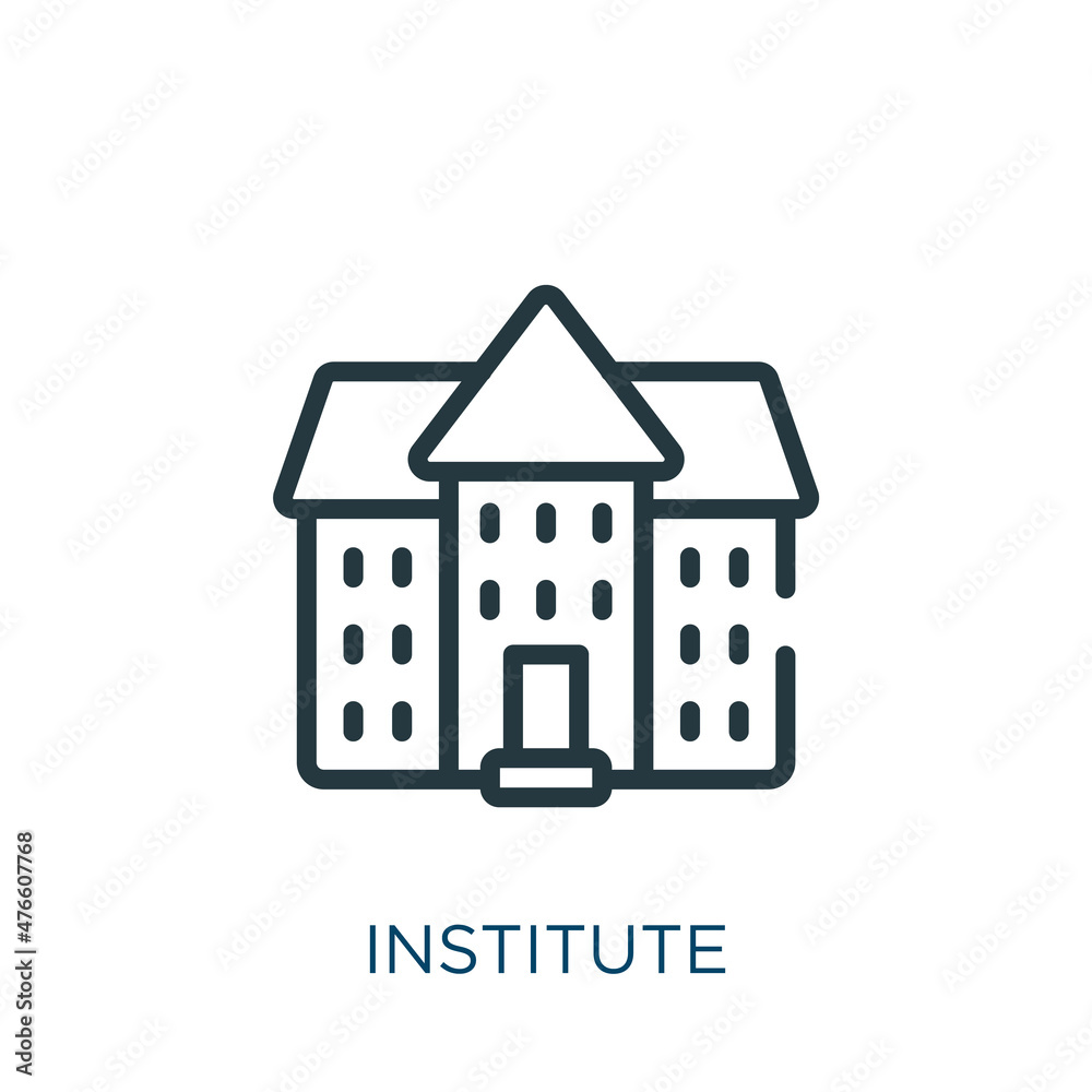 institute thin line icon. education, school linear icons from real ...