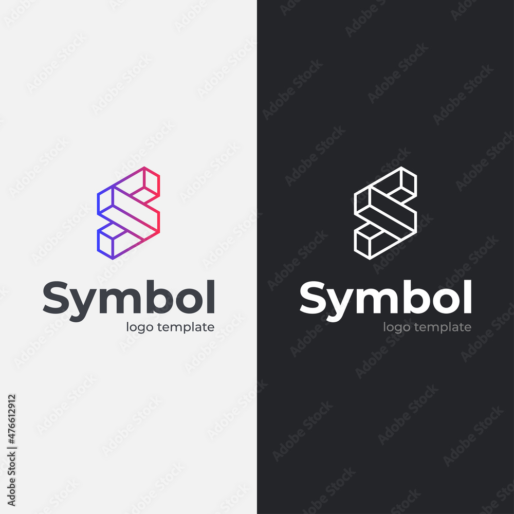 Letter S minimal logo design. Vector illustration. Stock Vector | Adobe ...