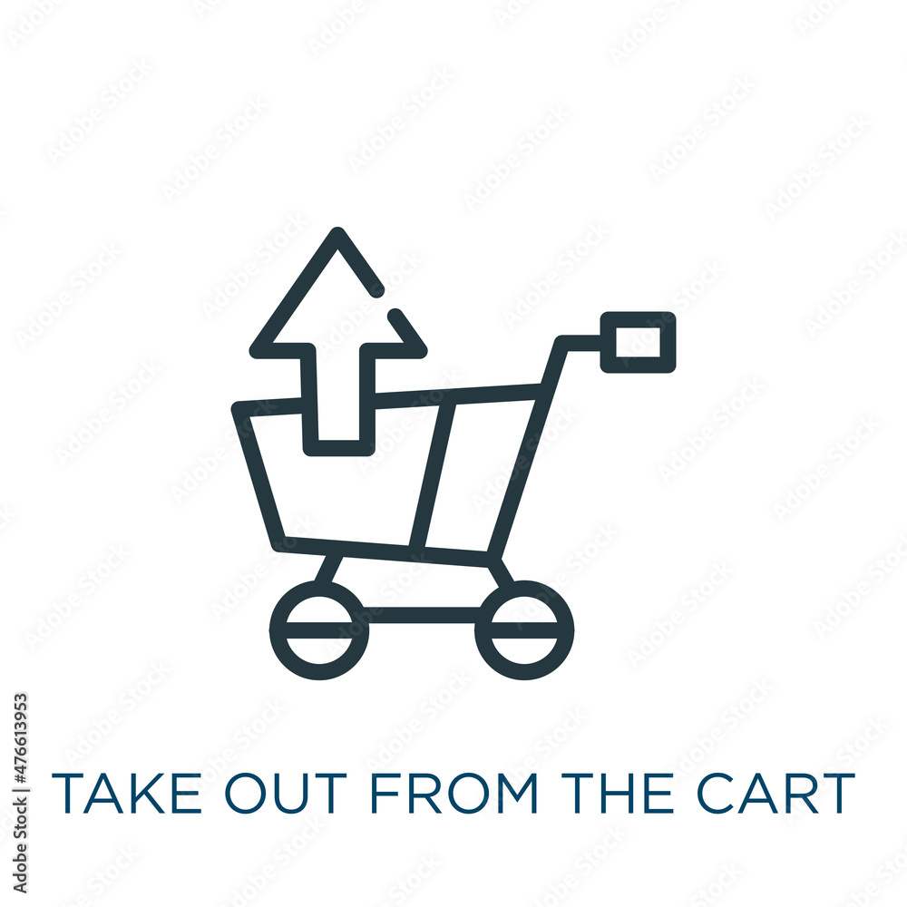 take out from the cart thin line icon. cart, business linear icons from ...